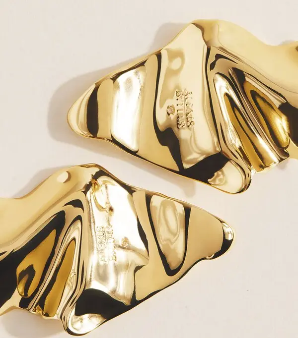 Alexis Bittar 14k Plated Crumpled Earrings - Gold
