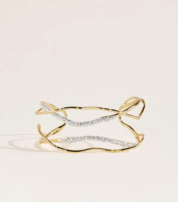Alexis Bittar Solanales Cuff Bracelet With Crystal Embellishments - Gold