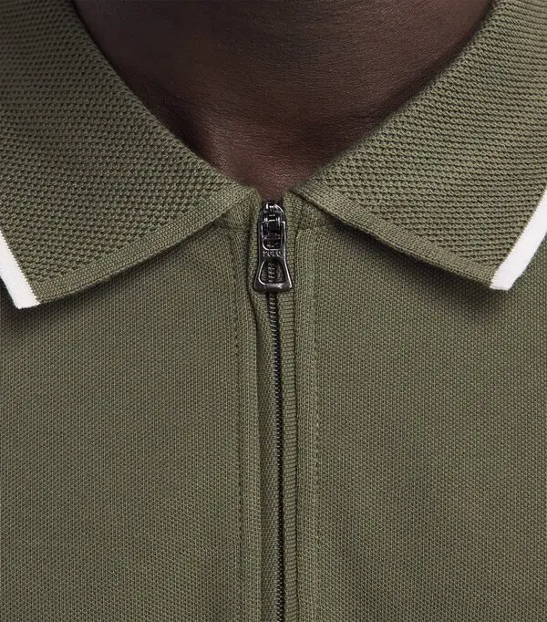 Polo Ralph Lauren Stretch-cotton Zip-up Polo Shirt - Green