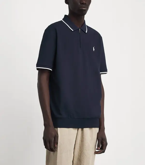 Polo Ralph Lauren Stretch-cotton Zip-up Polo Shirt