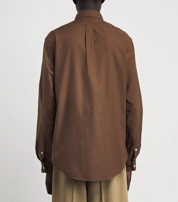 Polo Ralph Lauren Cotton Garment-dyed Oxford Shirt - Brown
