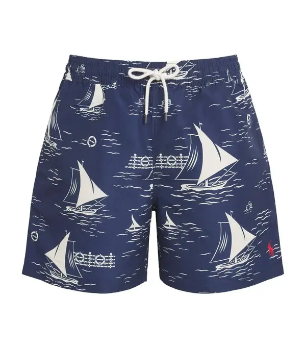 Polo Ralph Lauren Sailboat Print Swim Shorts - Blue