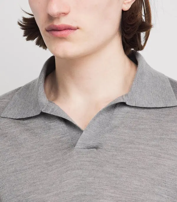FRAME Wool-cashmere Superfine Polo Shirt - Brown