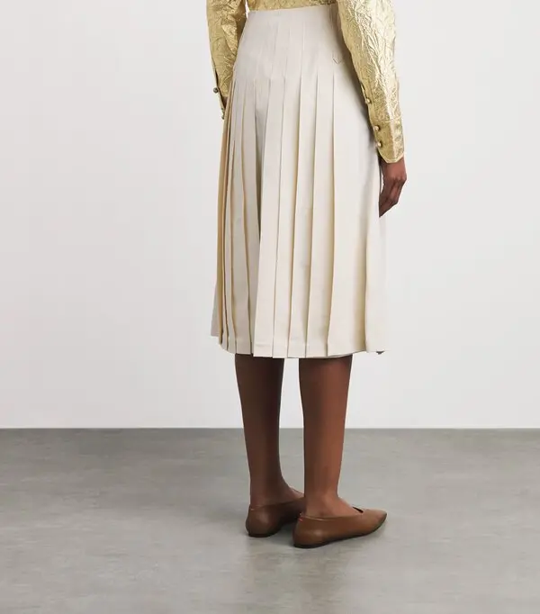 Tory Burch Pleated Midi Skirt
