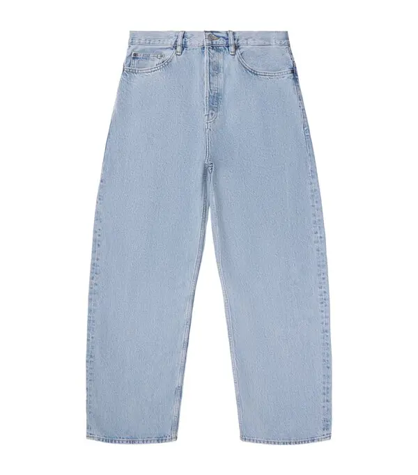 FRAME Baggy Jeans In Light Wash Regenerative Cotton Denim
