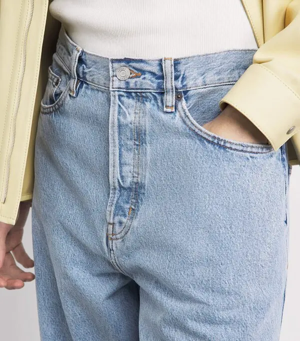 FRAME Baggy Jeans In Light Wash Regenerative Cotton Denim