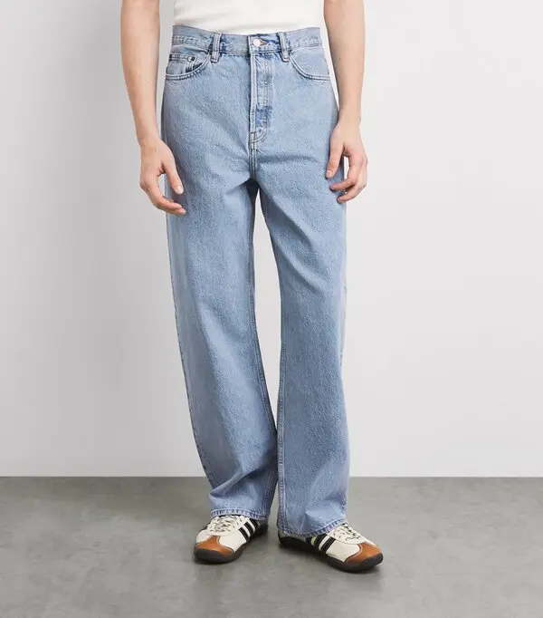 FRAME Baggy Jeans In Light Wash Regenerative Cotton Denim