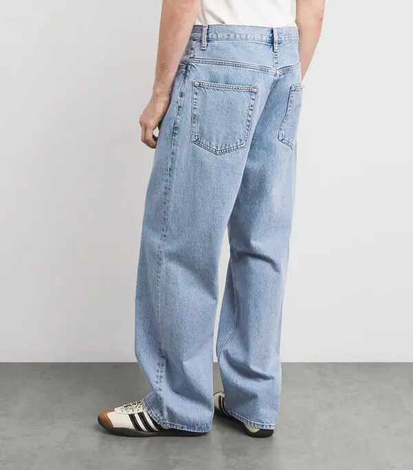 FRAME Baggy Jeans In Light Wash Regenerative Cotton Denim