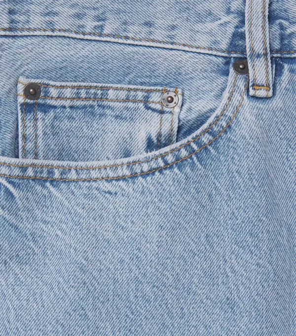 FRAME Baggy Jeans In Light Wash Regenerative Cotton Denim