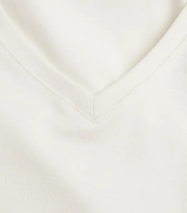 Derek Rose Basel V-neck Lounge T-shirt - Neutral