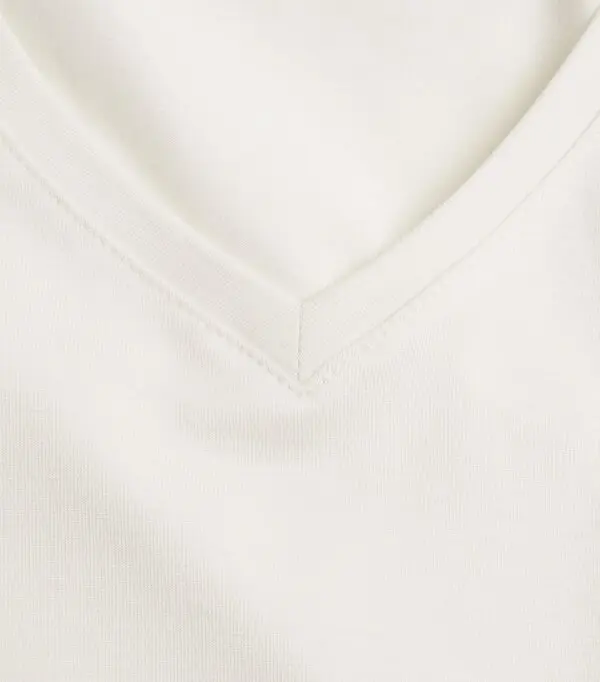 Derek Rose Basel V-neck Lounge T-shirt - Neutral