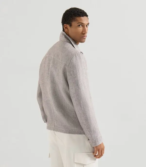 Brunello Cucinelli Hemp-linen Overshirt - Brown