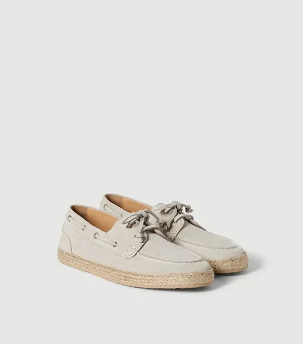 Brunello Cucinelli Suede Penny Loafer Espadrilles