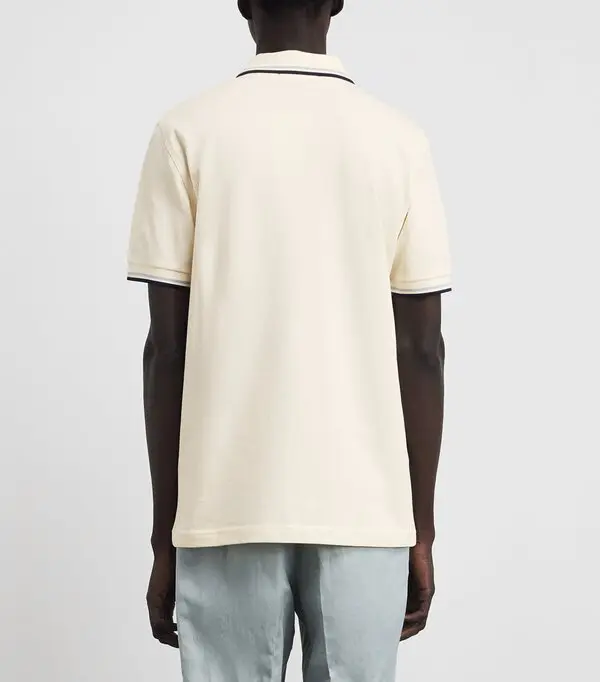 Fred Perry Cotton Twin Tipped Polo Shirt - Ivory