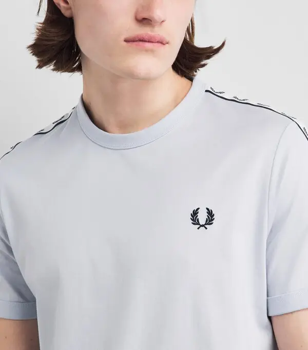 Fred Perry Cotton Tape Ringer T-shirt - Blue