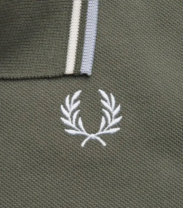 Fred Perry Cotton Twin Tipped Polo Shirt - Green
