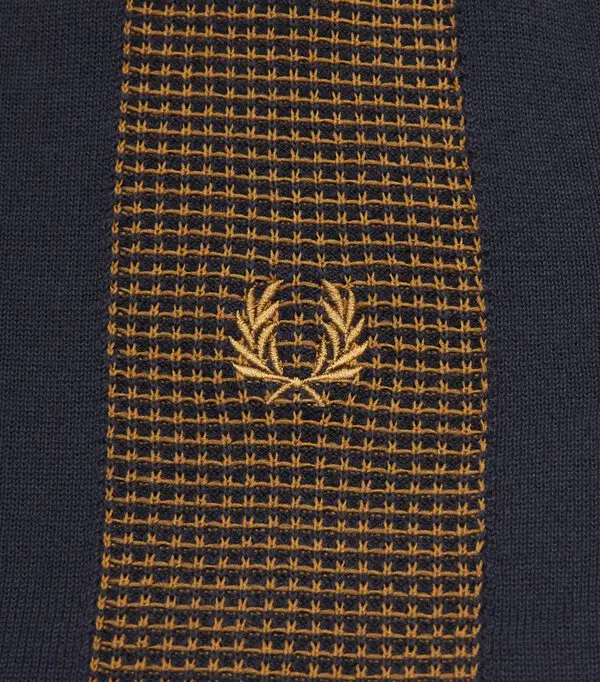 Fred Perry Cotton Panelled Zip-up Polo Shirt