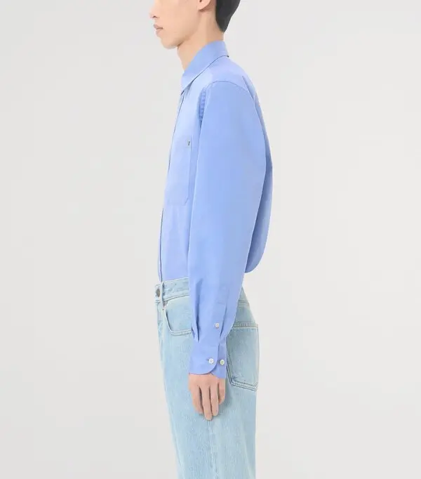 Valentino Garavani Cotton Vgold Shirt - Blue