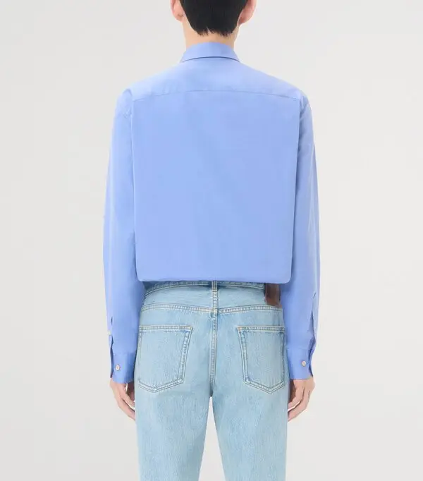 Valentino Garavani Cotton Vgold Shirt - Blue