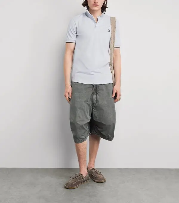 Fred Perry Cotton Twin Tipped Polo Shirt - Blue