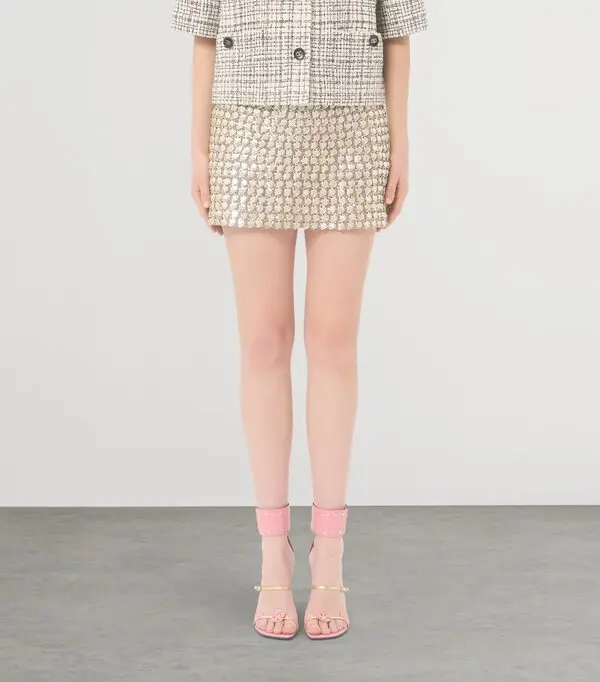 Valentino Garavani Embroidered Organza Mini Skirt