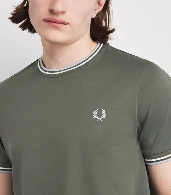 Fred Perry Cotton Twin Tipped T-shirt - Green
