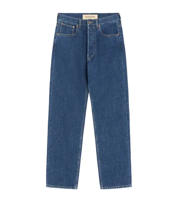 Valentino Garavani Vgold Straight Jeans - Blue