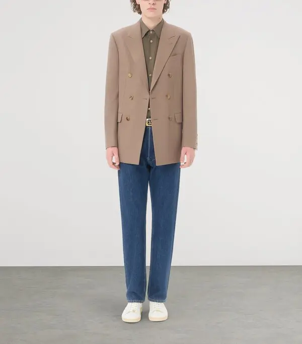 Valentino Garavani Vgold Straight Jeans - Blue