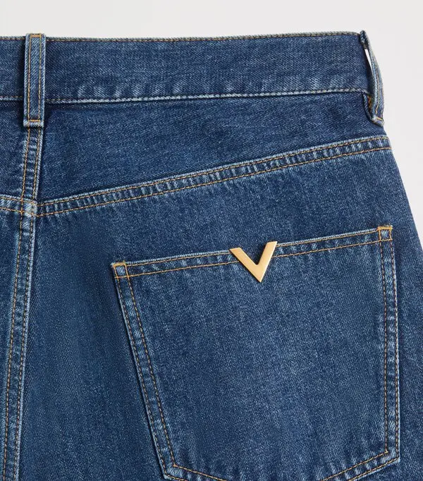 Valentino Garavani Vgold Straight Jeans - Blue