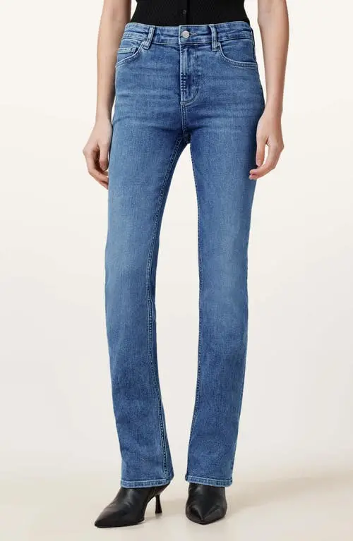 ALLSAINTS Haldan Slim Fit Bootcut Jeans - Mid Indigo