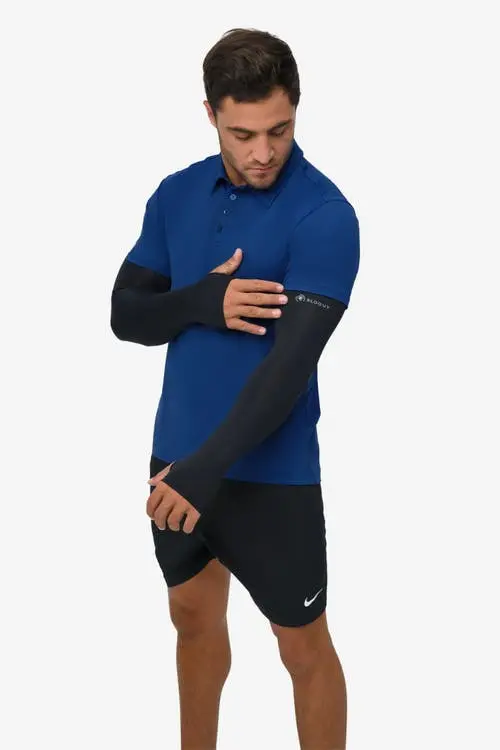 BLOQUV Upf 50+ Sun Arm Sleeves - Black