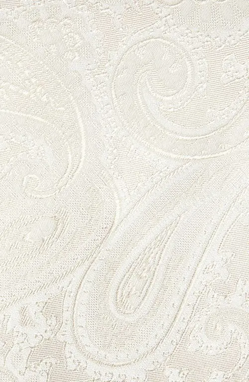 BOSS Ivory Paisley Jacquard Silk Blend Neck Tie