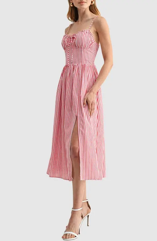 fit and flare juniors dresses Joey Polka Dot Midi Dress main image 1