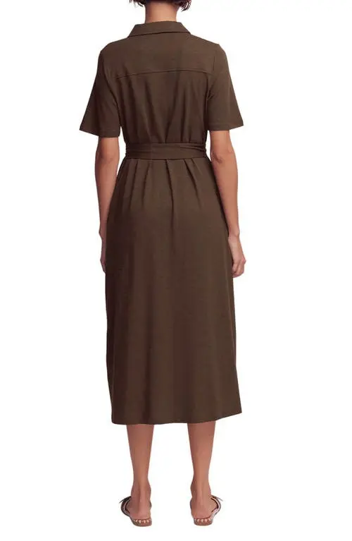 Boden Mavis Belted Jersey Midi Shirt Dress