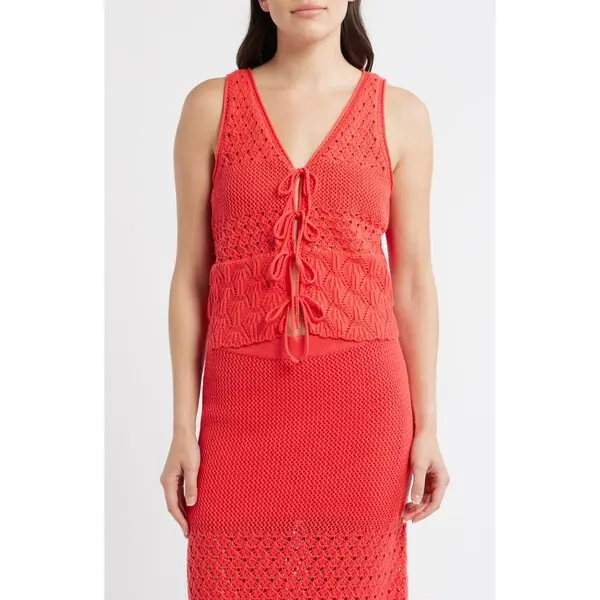 Marine Layer Amada Tie Front Sweater Vest