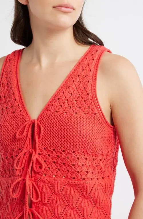 Marine Layer Amada Tie Front Sweater Vest