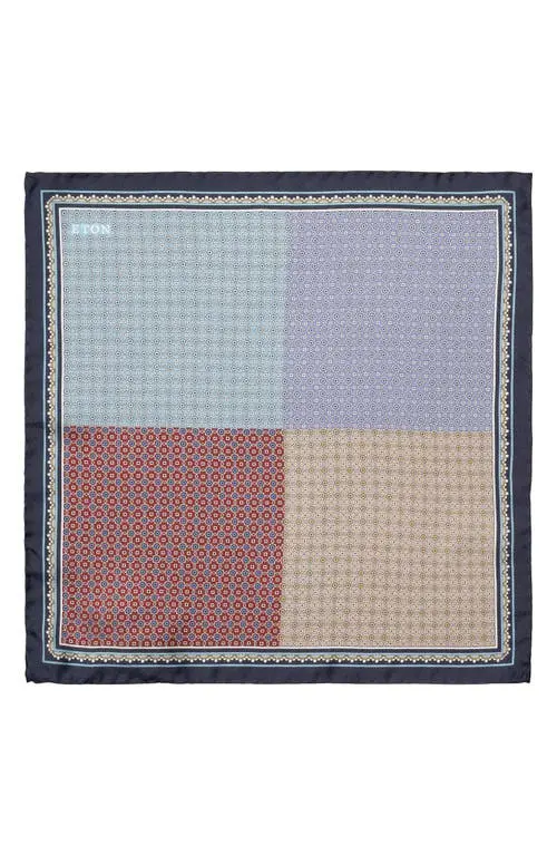 Eton Quatrefoil Silk Twill Pocket Square