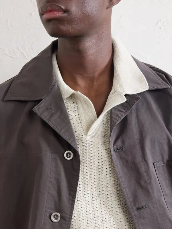 Sunspel Vintage Cotton-mesh Polo Shirt