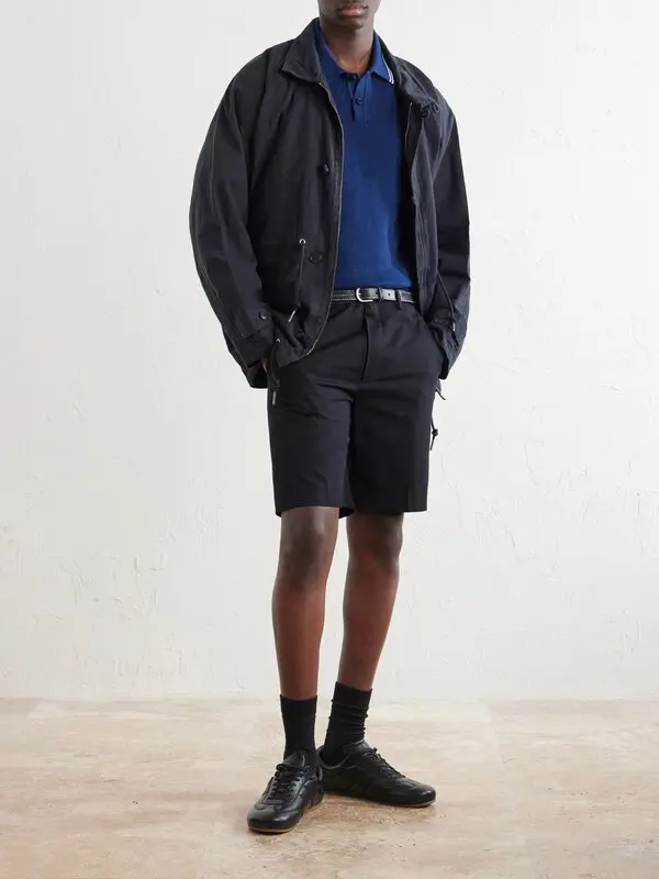 NOAH Striped Organic Cotton Polo Shirt