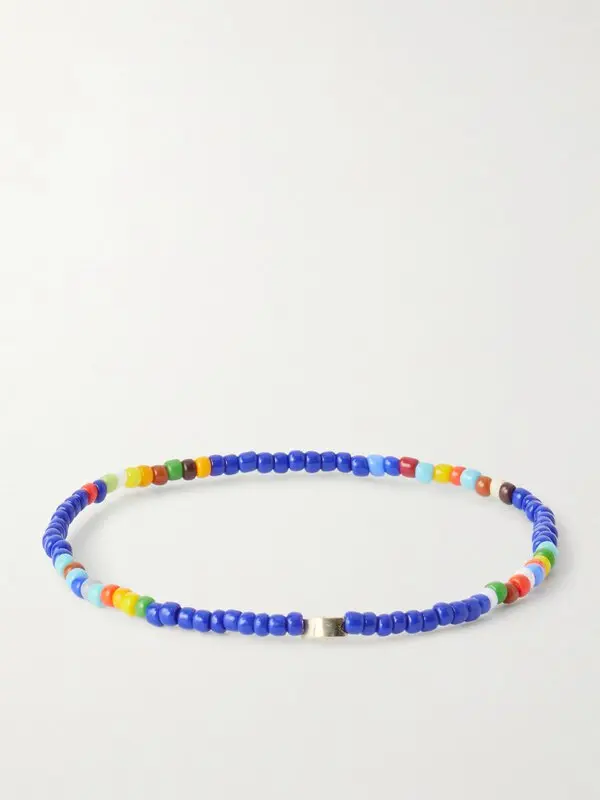 Luis Morais 14kt Gold Bead Bracelet - Blue