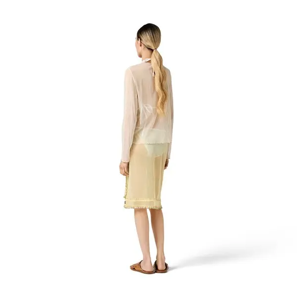 Miu Miu Embroidered Tulle Skirt