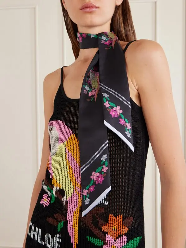 Chloé Printed Silk Scarf