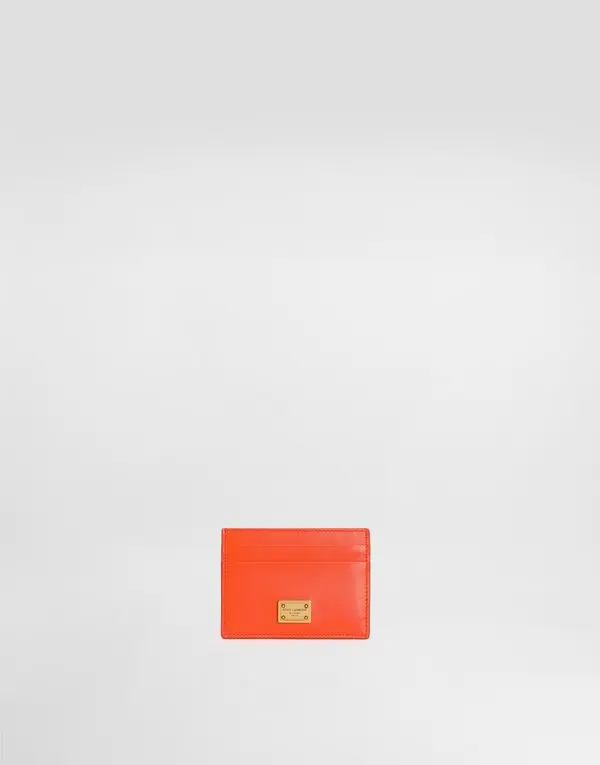 Dolce & Gabbana Calfskin Card Holder - Orange