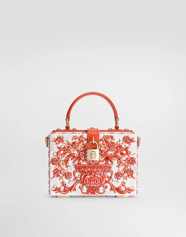 Dolce & Gabbana Majolica Resin Dolce Box Handbag - Orange