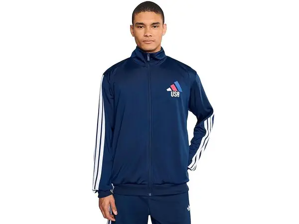 Adidas Usa Track Jacket With Football Graphics - Navy