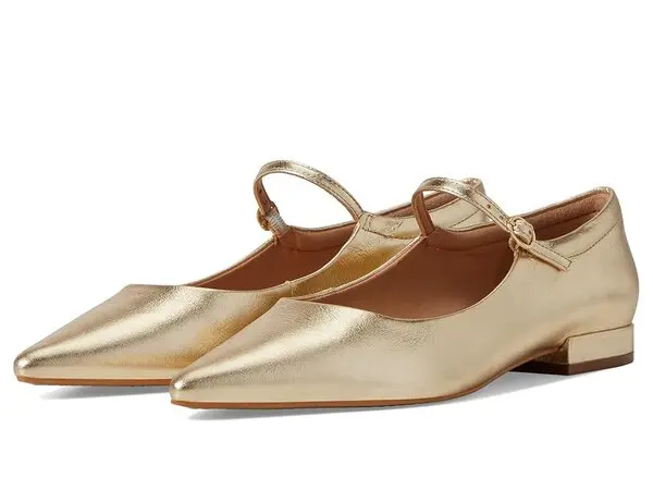 Vince Camuto Eloise Mary Jane Flat Shoes - Gold