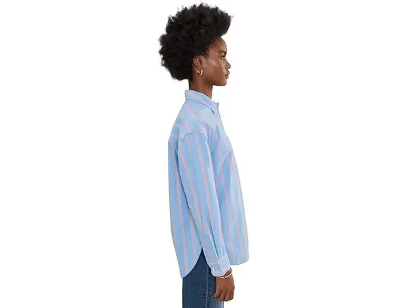 Madewell Easy Shirt Midweight Washed Poplin - Blue