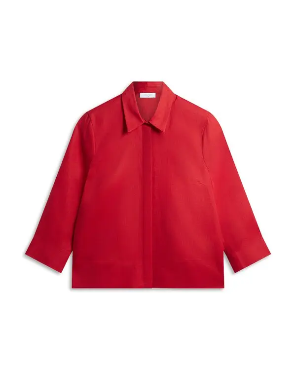 HOBBS LONDON Nita Linen Shirt - Salsa Red