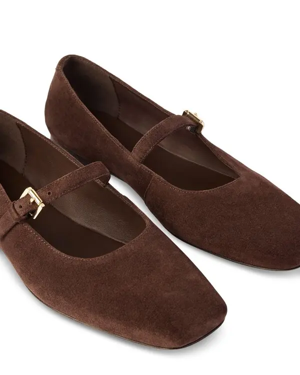 Whistles Suede Mary Jane Ballet Flats