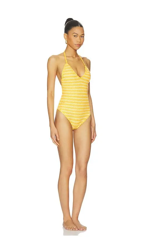 Simkhai Karoline Crochet Halter One Piece